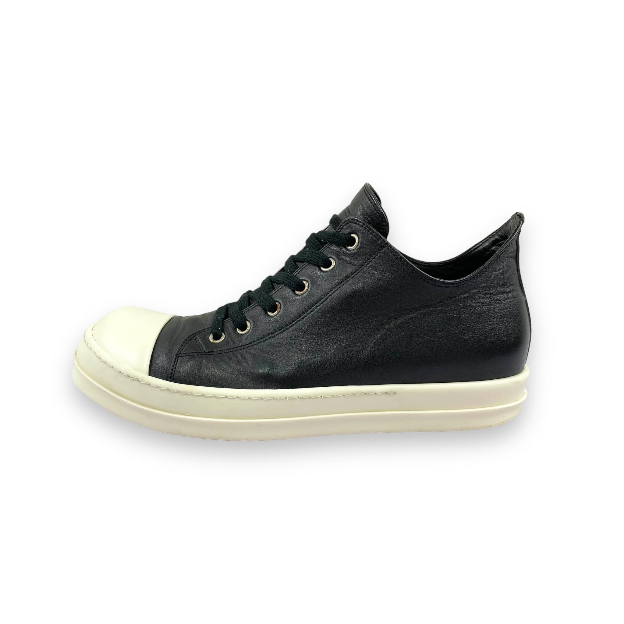 Rick Owens DRKSHDW Baskets Basses Noires Black Leather